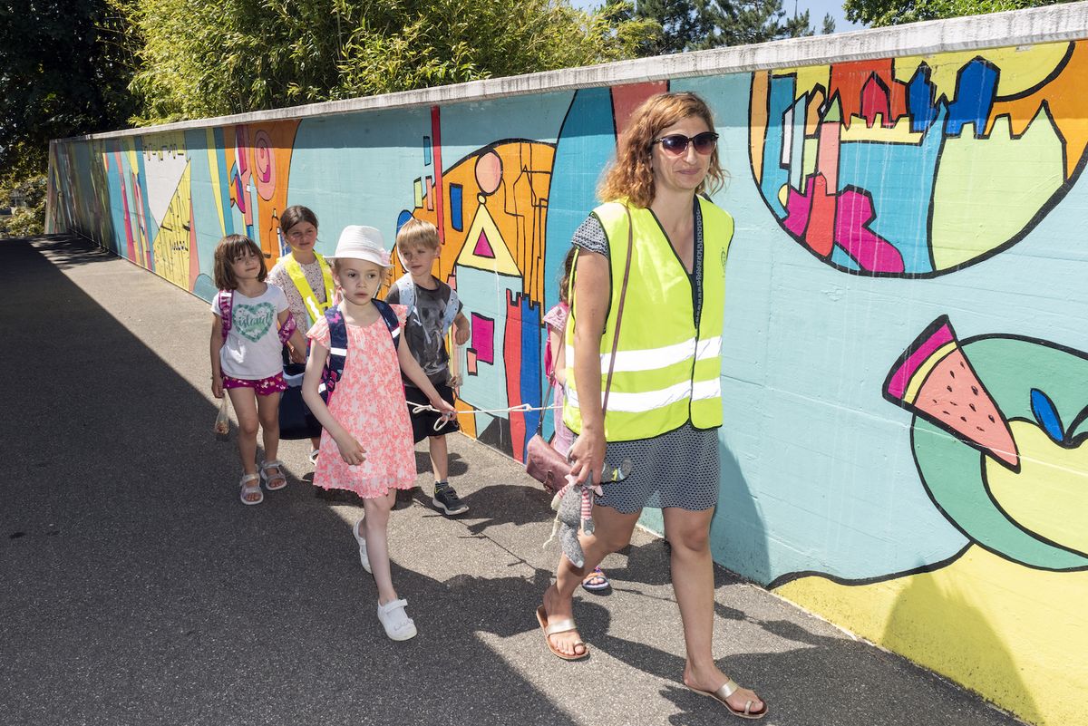 Der Pedibus bringt Kinder sicher und umweltfreundlich zur Schule ...